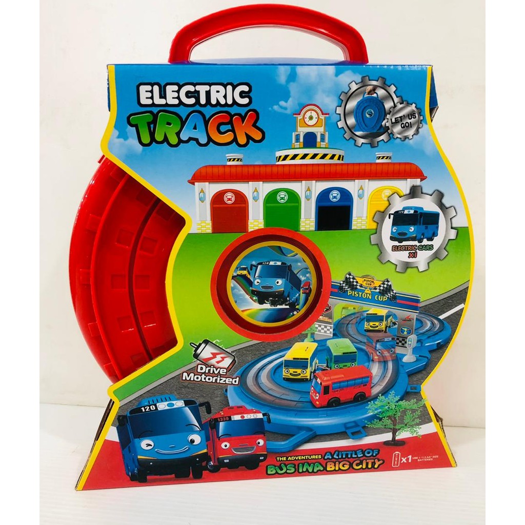 Jual MAINAN ELEKTRIK TRACK BUS TAYO KOPER / LINTASAN MOBIL TAYO BOX ...