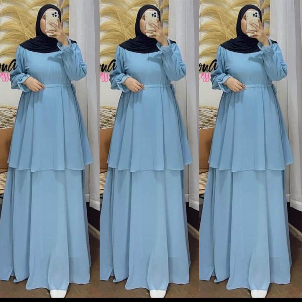 Jual serena maxi gamis malasya ceruty bebydoll/gamis ceruty bebydoll ...