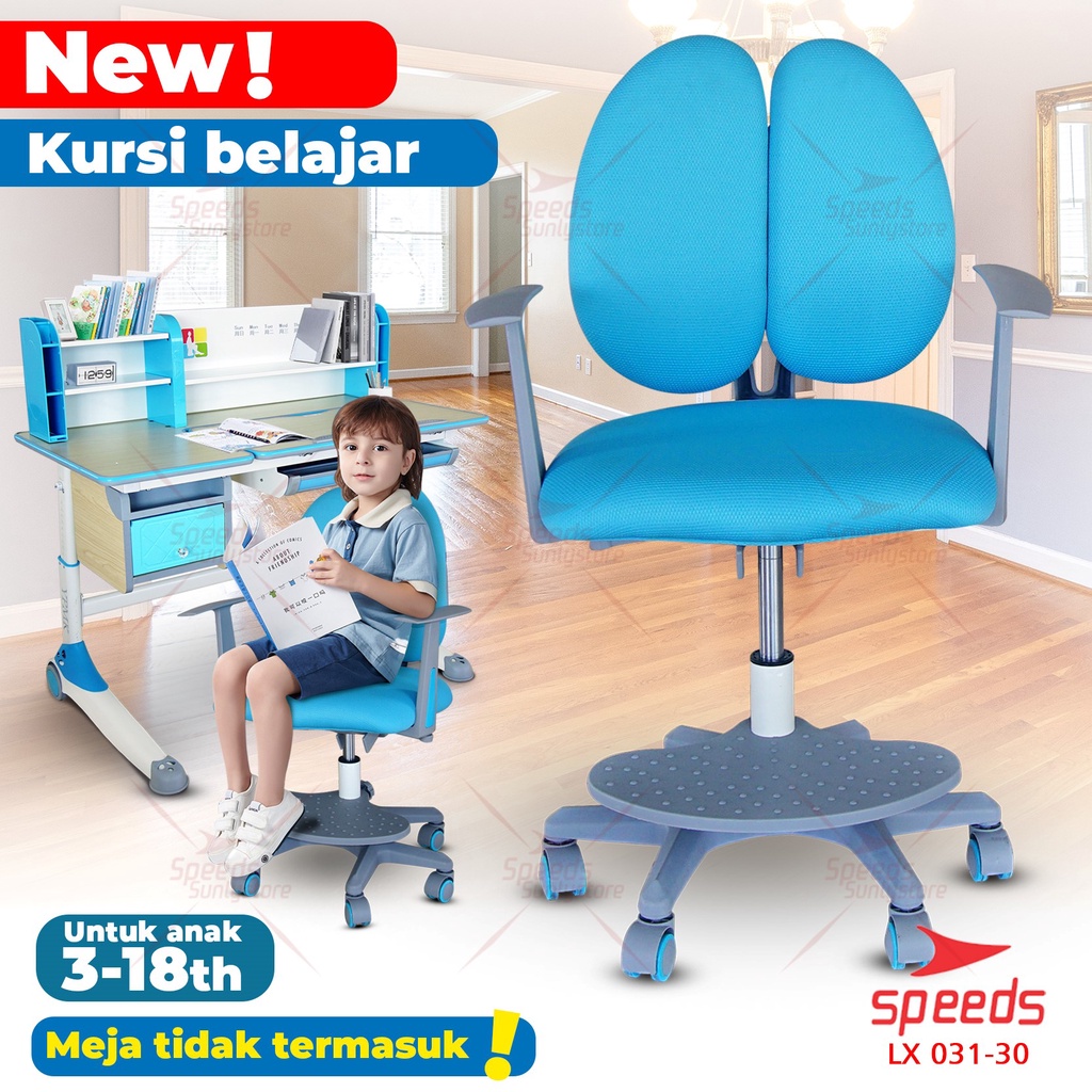 Jual SPEEDS Kursi Belajar Anak 6 Kaki Kursi Kantor Karakter Kursi ...