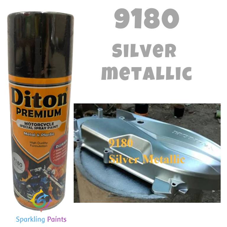 Jual Pilox Diton Premium 9180 Silver Metallic Cat Pilok Silfer Metalik ...
