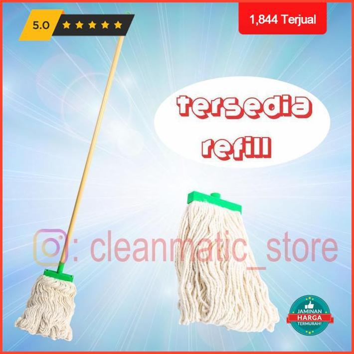 Jual Clean Matic - Isi Ulang Mop Ekstra Panjang (Wet Mop Extra Long ...