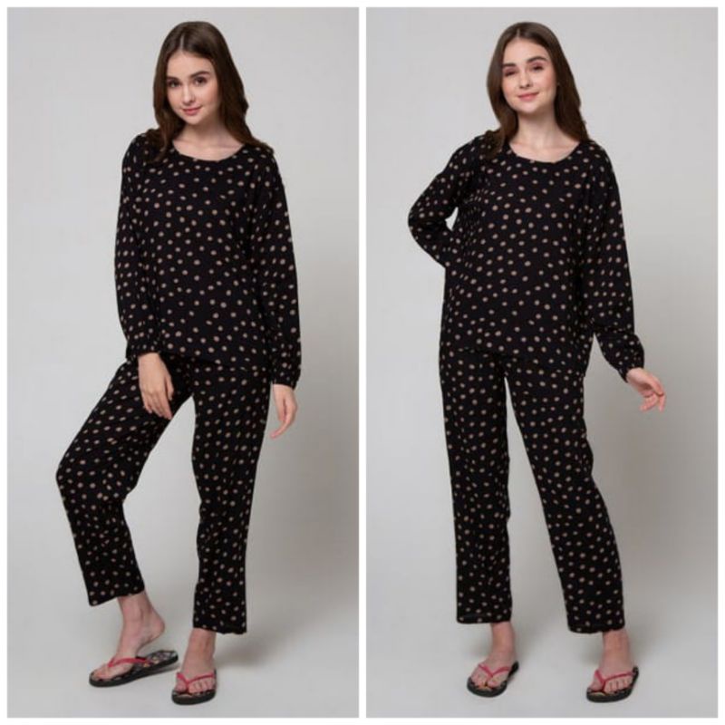 Jual KOLEKSI ONE SET /PIYAMA /V NECK LENGAN PANJANG CELANA PANJANG ...