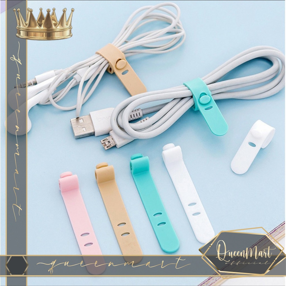 Jual QMART - Cord Holder PENGIKAT PENGAIT KABEL HEADSET Silikon WARNA ...