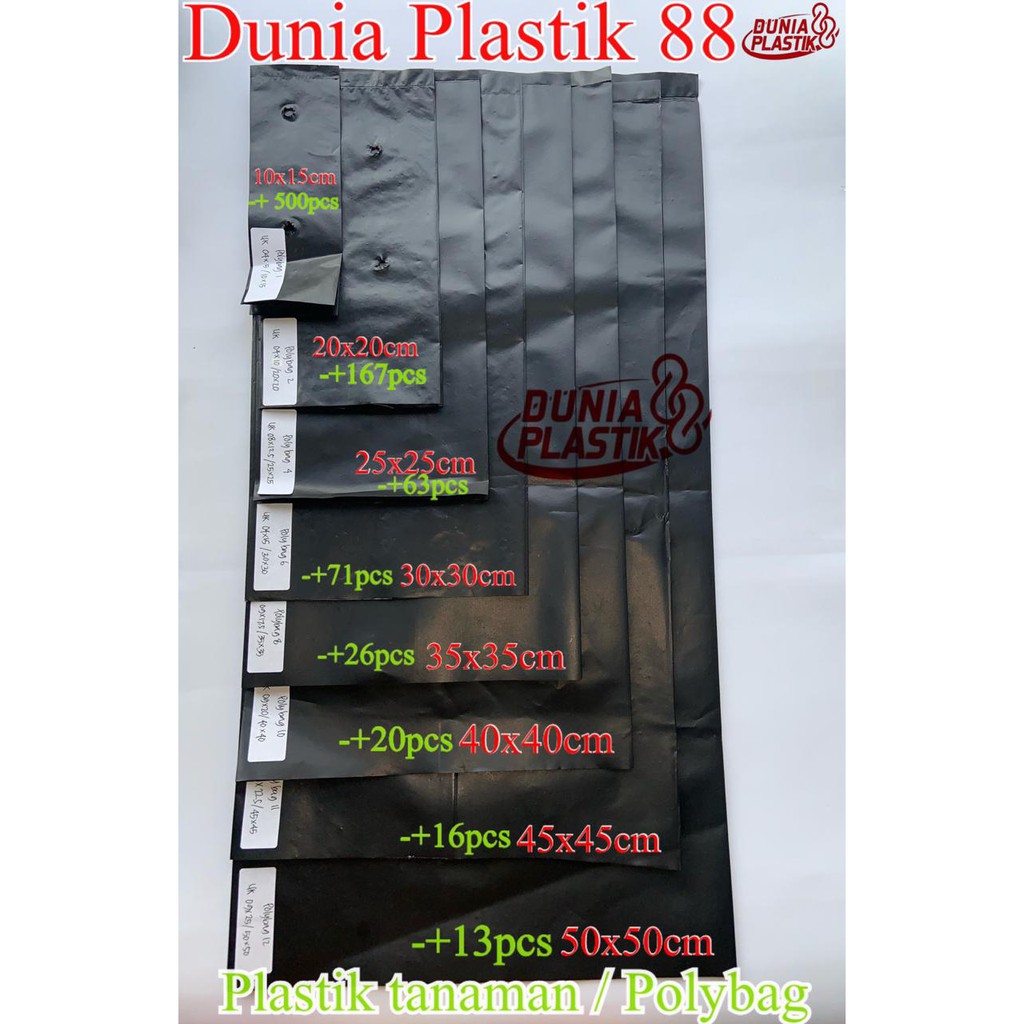 Jual isi500gr plastik POLYBAG TANAMAN tanah menanam bibit polibag ...
