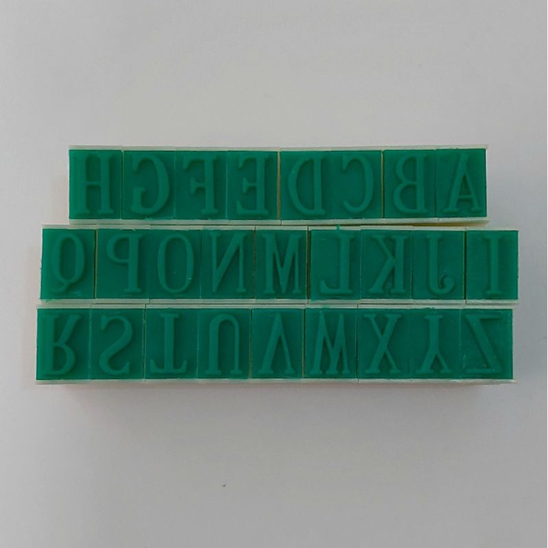 Jual Stempel Karet Motif Huruf Alfabet S1 Stempel Huruf Rakitan (20mm ...