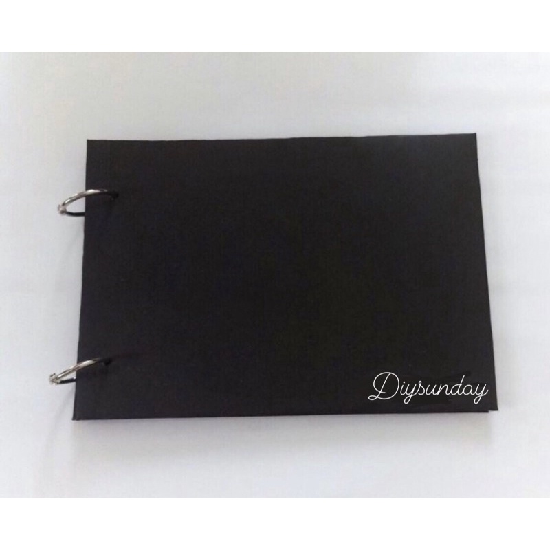 Jual Scrapbook Blank Album DIY isi 10 Lembar A5 (Hitam Polos) + with ...