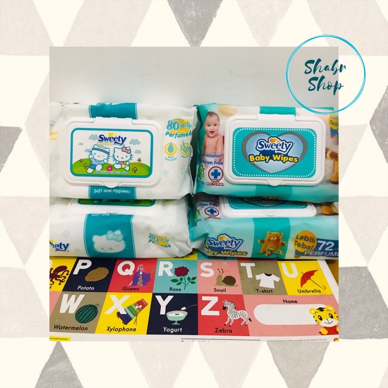 Jual Sweety Baby Wipes Perfumed Non Perfumed 72s 80s | Shopee Indonesia