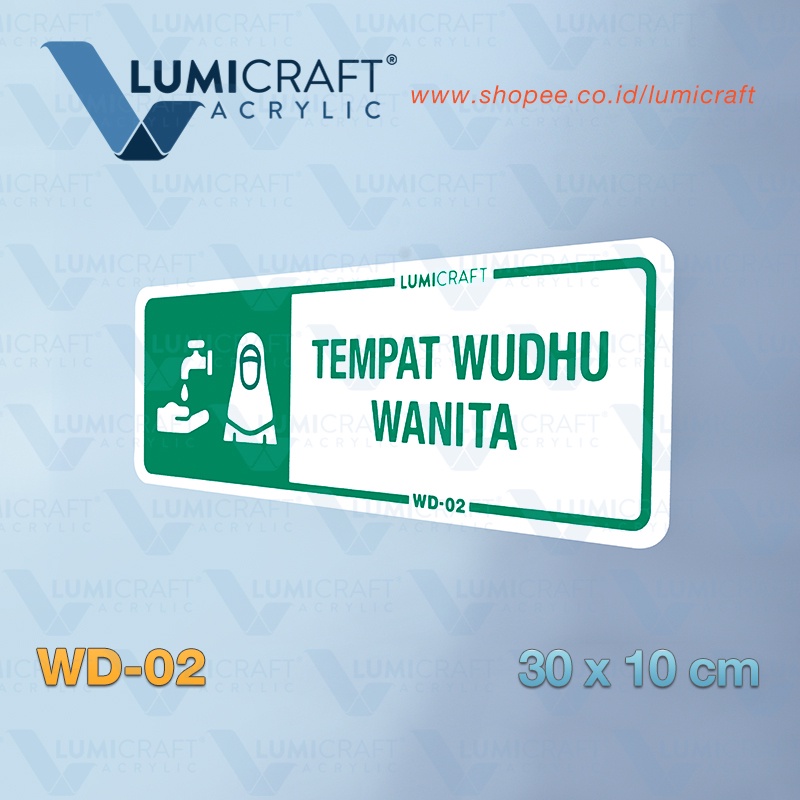 Jual Sign "Tempat Wudhu Wanita" Akrilik / Lambang Wudhu Acrylic untuk ...