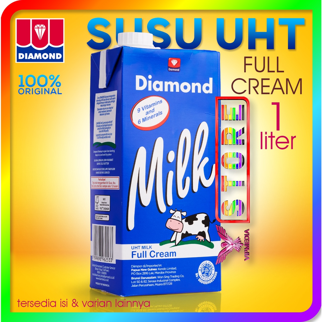 Jual Susu DIAMOND UHT - Full Cream - 1 Liter | Shopee Indonesia