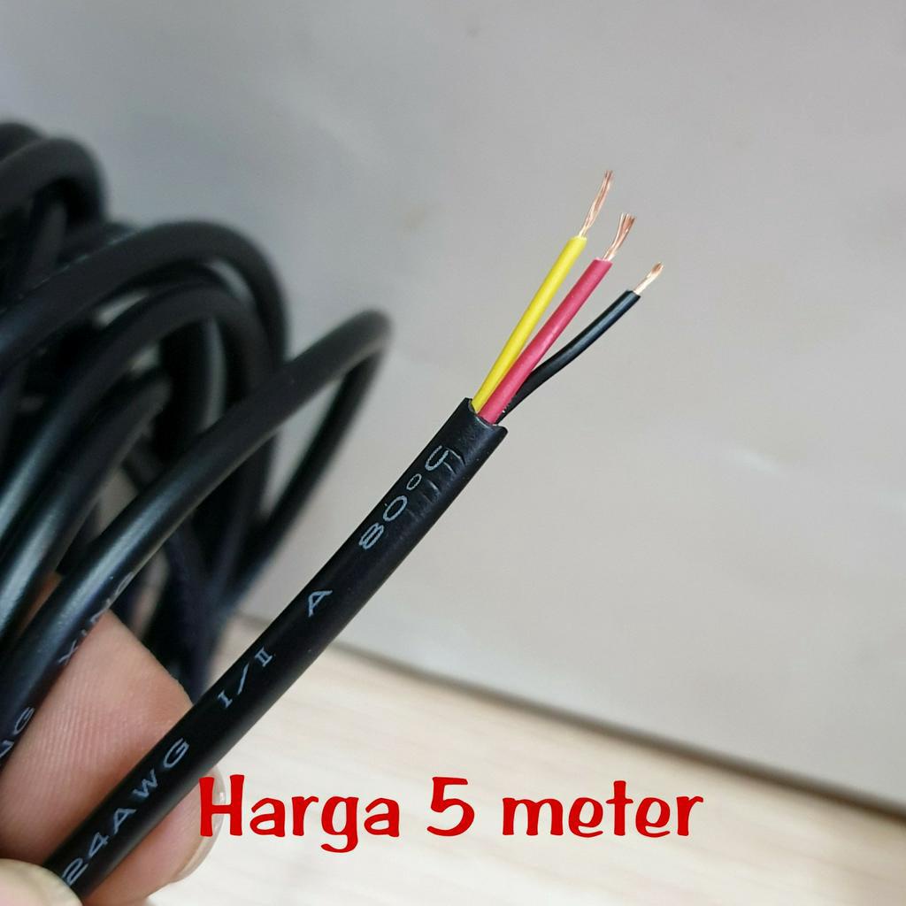 Jual Kabel isi 3 jalur, Kabel 3 x 24AWG | harga 5 meter | Shopee Indonesia