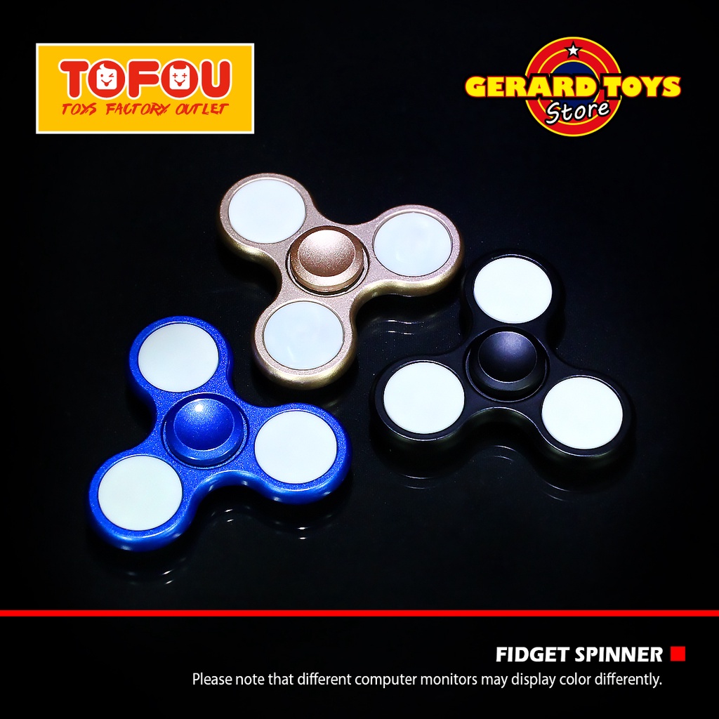 Jual Mainan Iseng Fidget Spinner Besi LED Pencet MURAH BANGET | Shopee ...