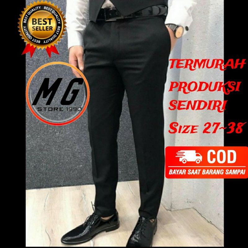 Jual CELANA BAHAN KERJA FORMAL PANJANG KANTOR SLIM FIT PANJANG PRIA LAKI LAKI | Shopee Indonesia
