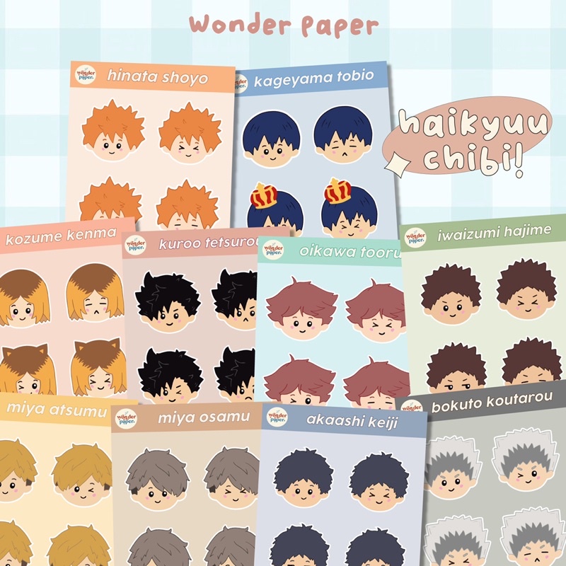 Jual Haikyuu Chibi Sticker Sheet - Wonder Paper | Shopee Indonesia