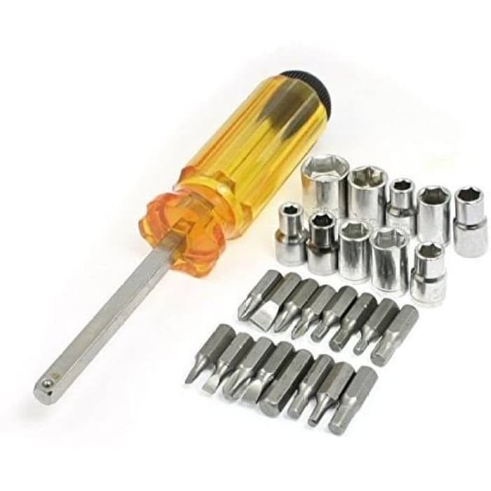 Jual Obeng 28 in 1 Kunci Sok Obeng Set / 28Pcs Screwdriver Bit Set 28 ...