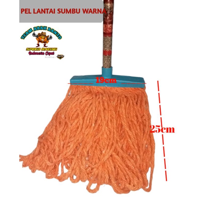 Jual pel lantai sumbu gagang kayu pel warna | Shopee Indonesia