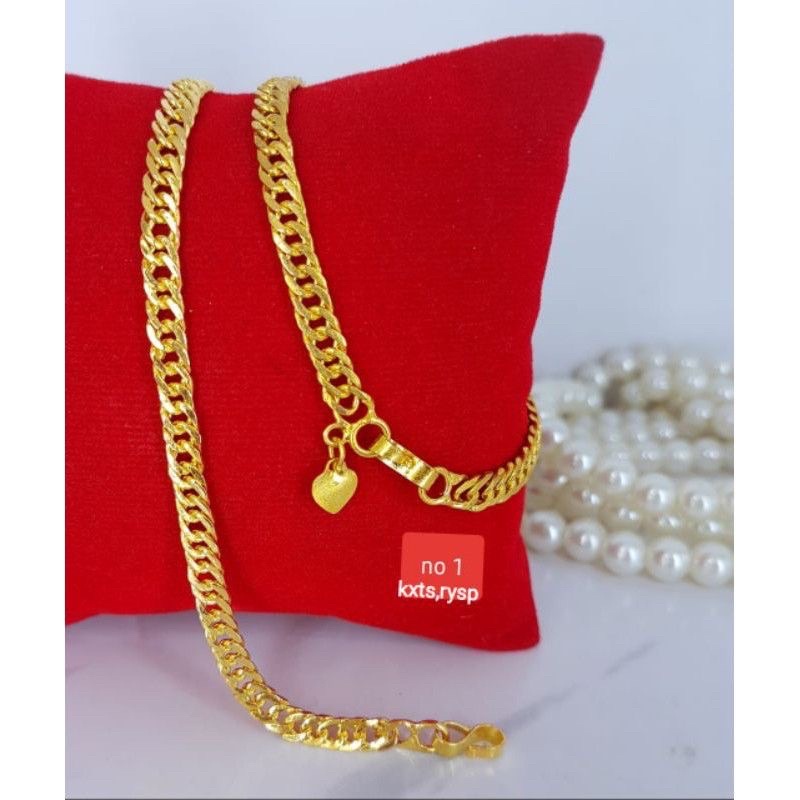Jual Gelang pipih atau rantai medan replika emas golden lapis emas 24k ...