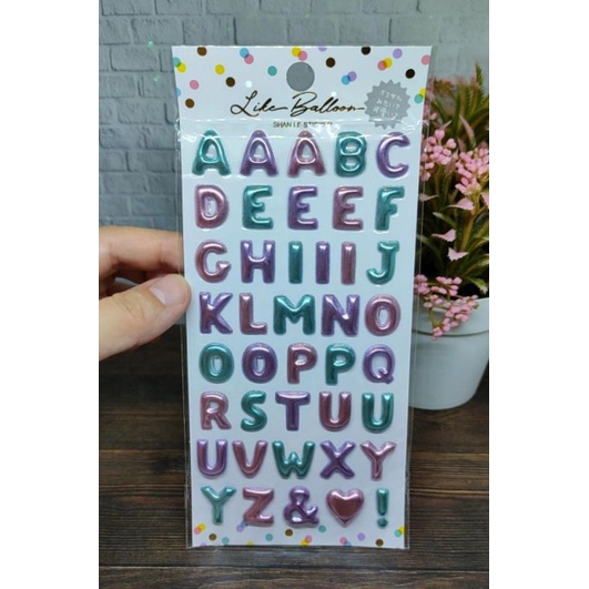 Jual Stiker huruf sticker abjad stiker angka number sticker timbul ...
