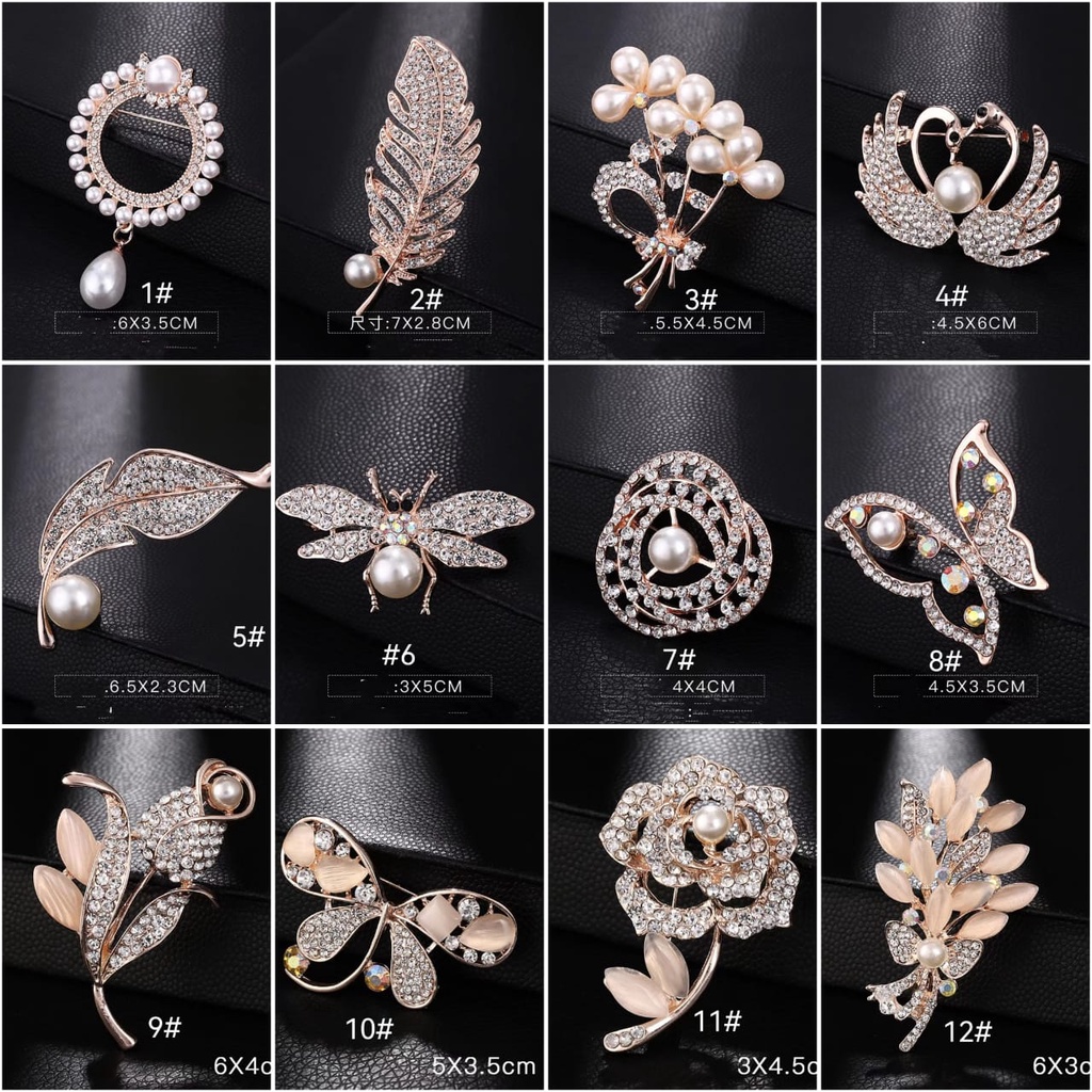 Jual Elegant Pin Bros Cantik ala Korea - premium brooch - aksesoris ...