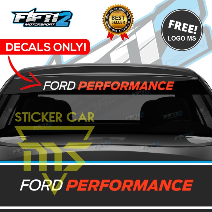 Jual STIKER FORD STICKER FORD RANGER EVEREST FOCUS FIESTA ESCAPE KACA ...