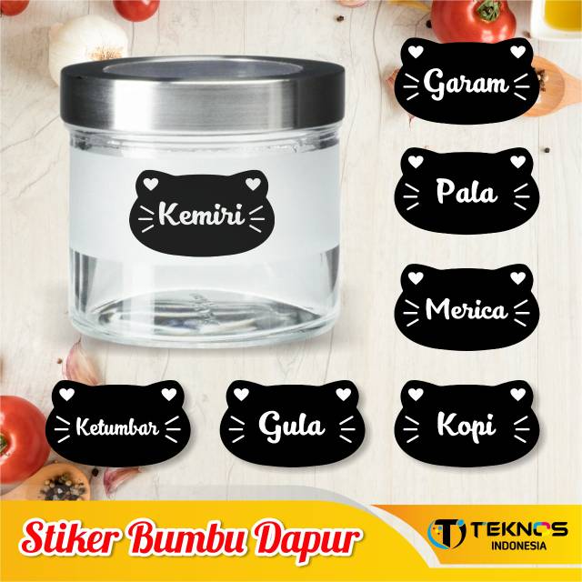 Jual STIKER LABEL BUMBU DAPUR WATERPROOF TOPLES CUSTOM MURAH | Shopee ...