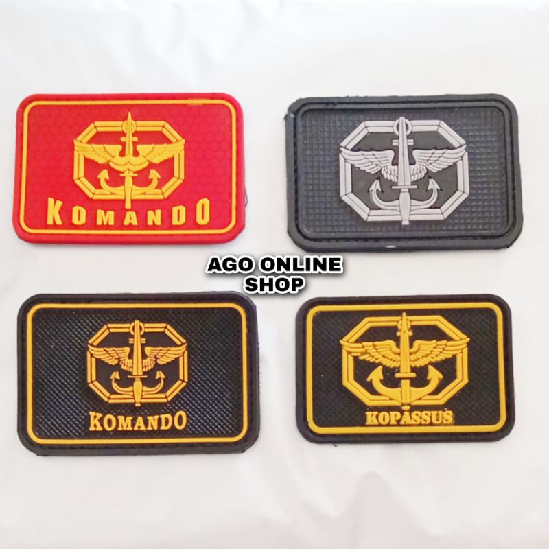 Jual Patch Rubber Pilihan Kopassus Baret Merah Komando | Shopee Indonesia