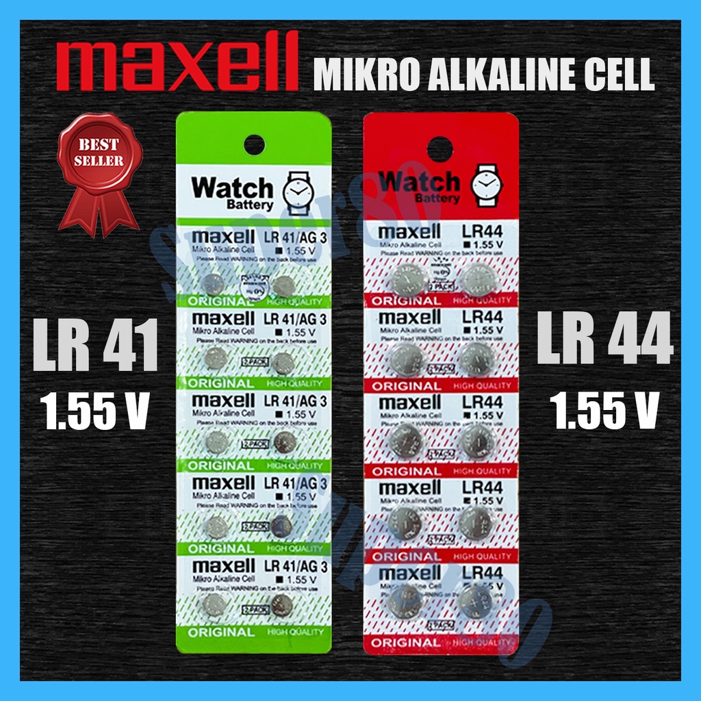 Jual Baterai LR41 AG3 / LR44 AG13 Maxell Murah Batere Batrei Batre ...