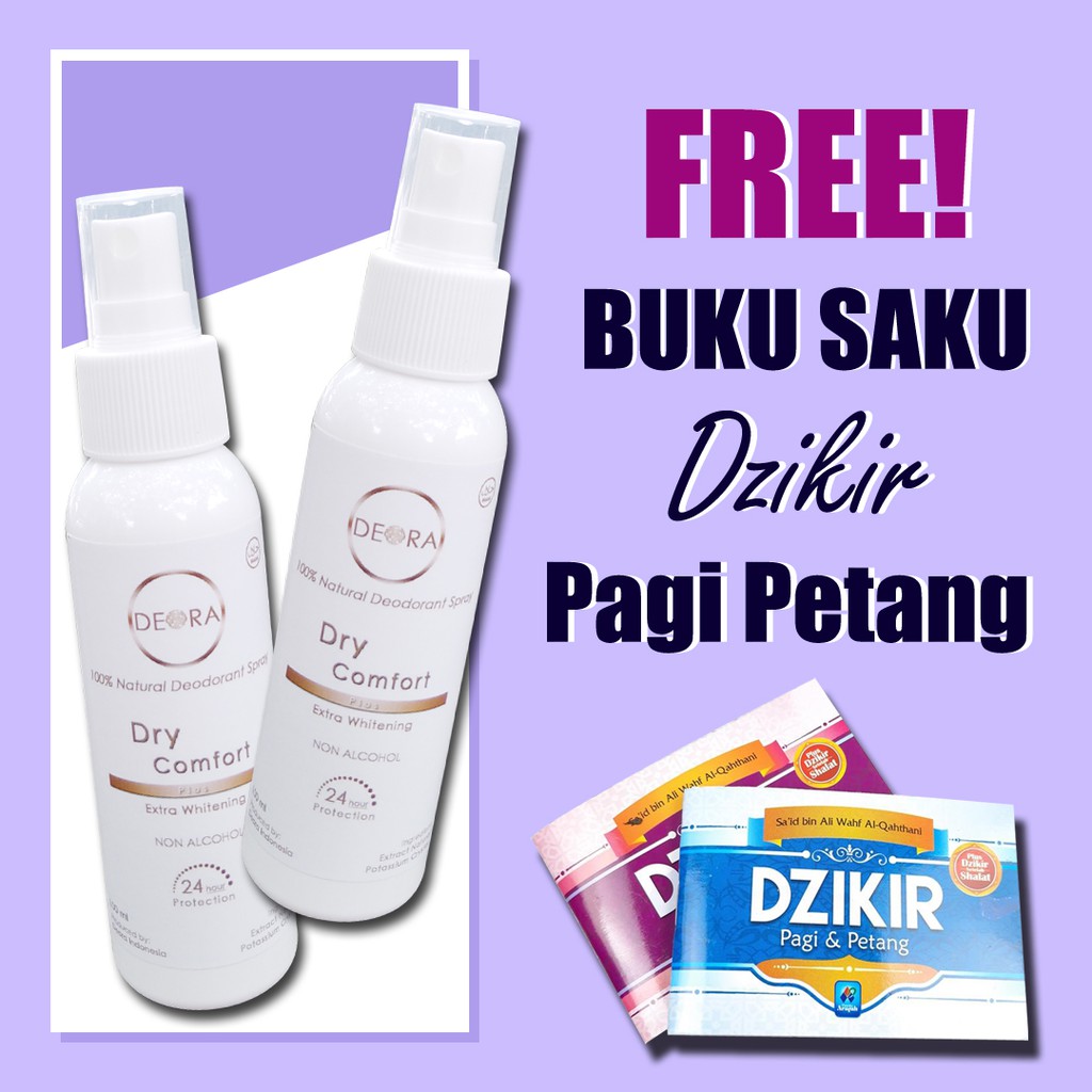 Jual DEODORANT SPRAY HALAL NON ALKOHOL 100ml DEORA DEOSPRAY (TWIN PACK ...