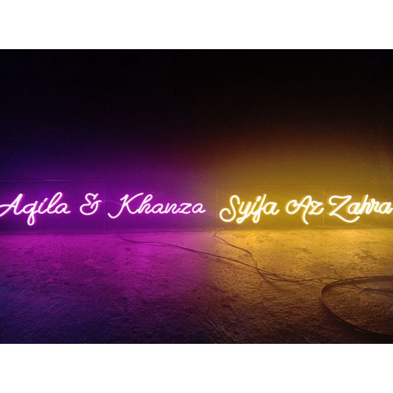 Jual Neon flex custom tulisan menyala (HARGA PER HURUF), lampu hias ...