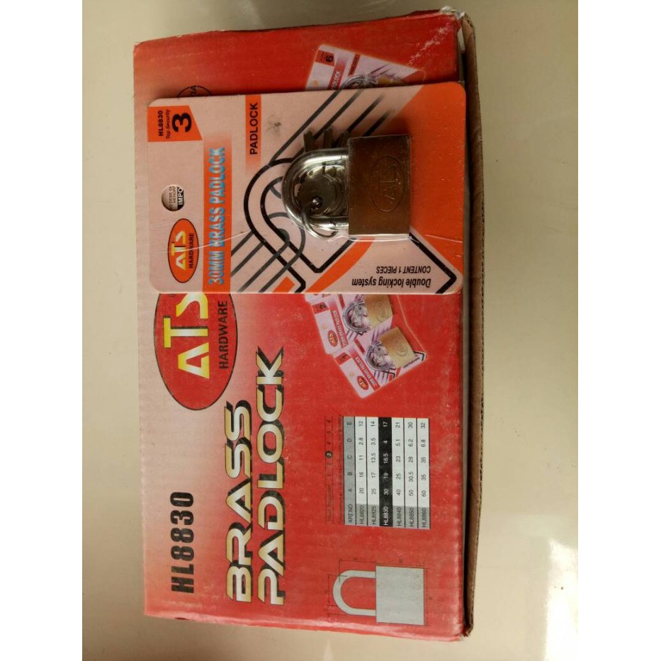 Jual Gembok Kuning Ats 30M. 1 Kotak Isi 24 Pc | Shopee Indonesia