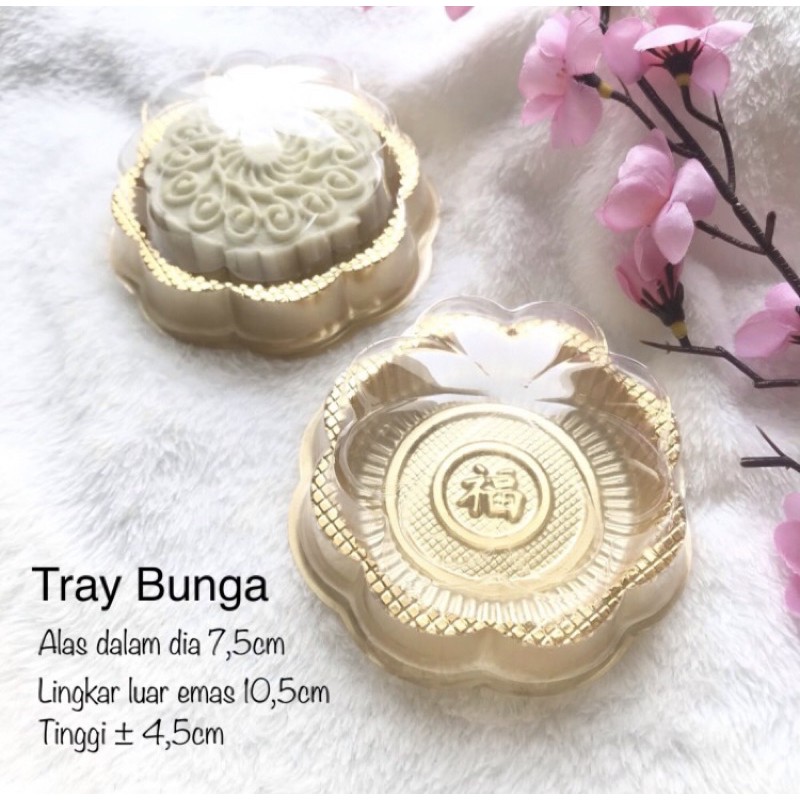 Jual Tray Bunga isi 25 Puding| Mooncake 125g| Mika Emas | Shopee Indonesia