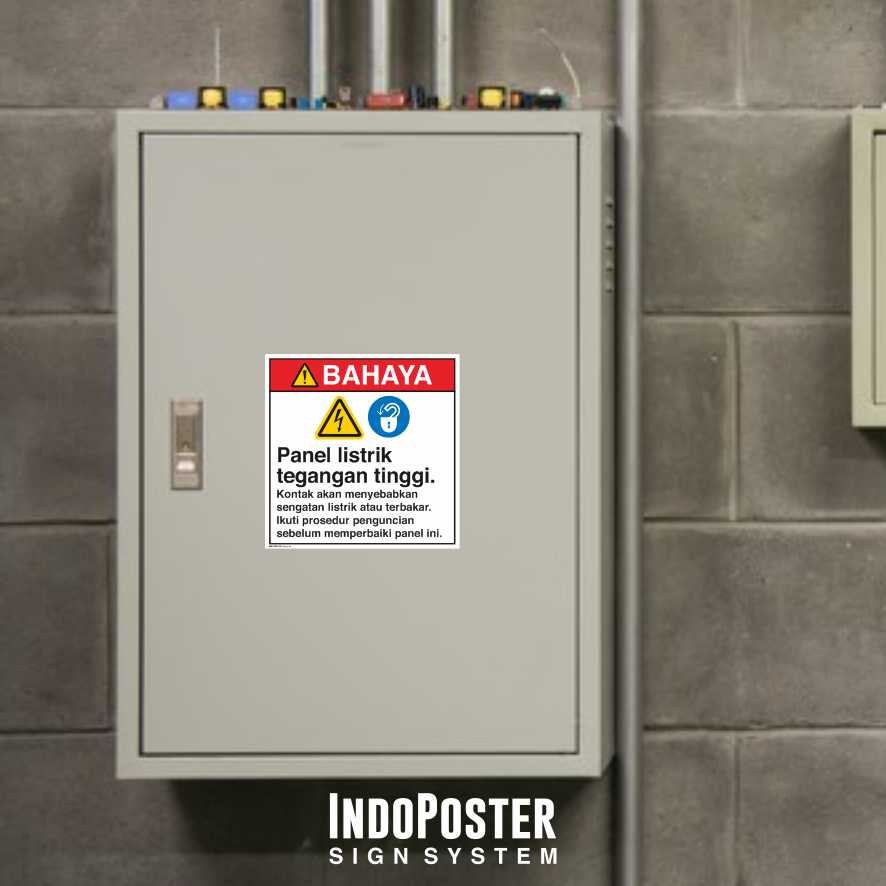 Jual Stiker Safety Sign Rambu K3 ANSI Panel Listrik Tegangan Tinggi ...