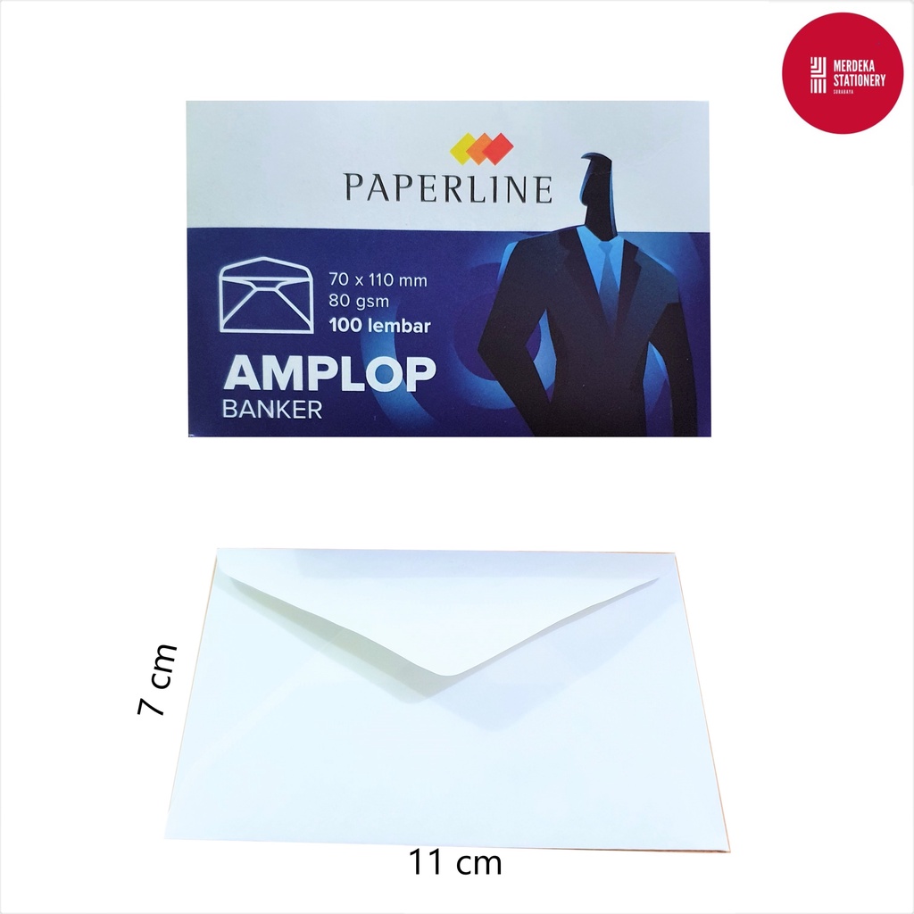 Jual Amplop Paperline Kartu Nama Mini Banker Putih +Lem/Perekat 80gr ...