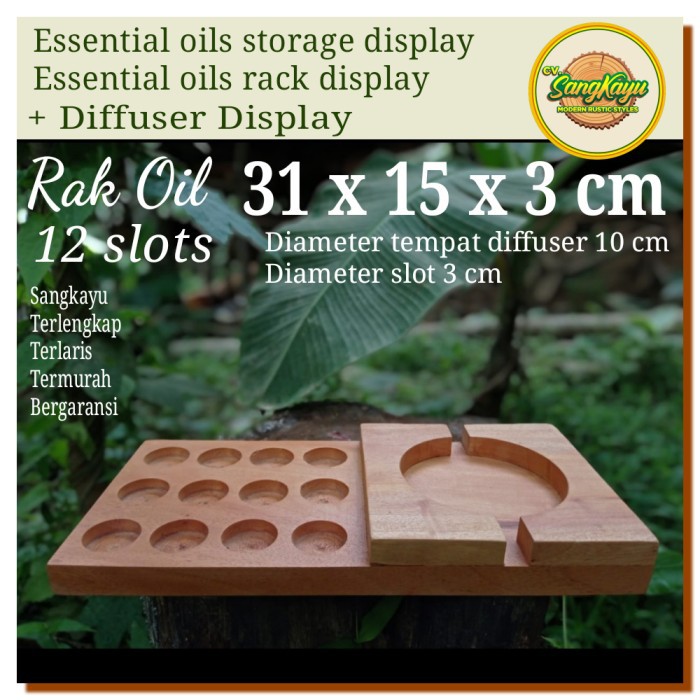 Jual SangKayu Essential Oils Rack Rak Oil 31x15 cm 12h + Air Humidifier ...