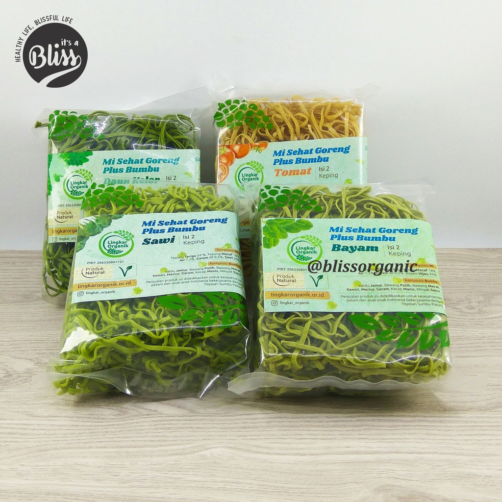 Jual Mie Goreng Organik / Mie Instan / Mie Sehat (100 gram) | Shopee ...