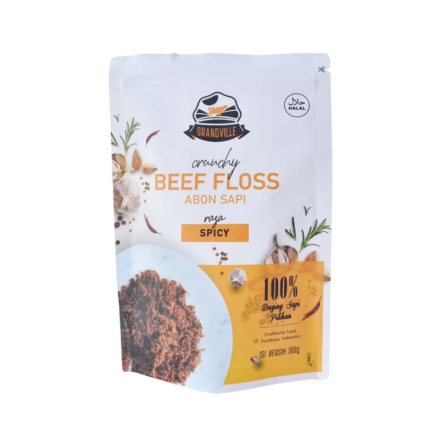 Jual W2fit Grandville Abon Sapi Ayam original spicy 100g Beef Chicken ...
