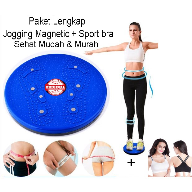 Jual Paket Jogging Magnetic Jogging Plate & Bra Sport Fitness Gym ...