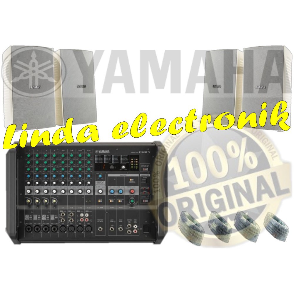 Jual paket sound system yamaha vs6 2psg power mixer yamaha emx5 ORYGINAL | Shopee Indonesia