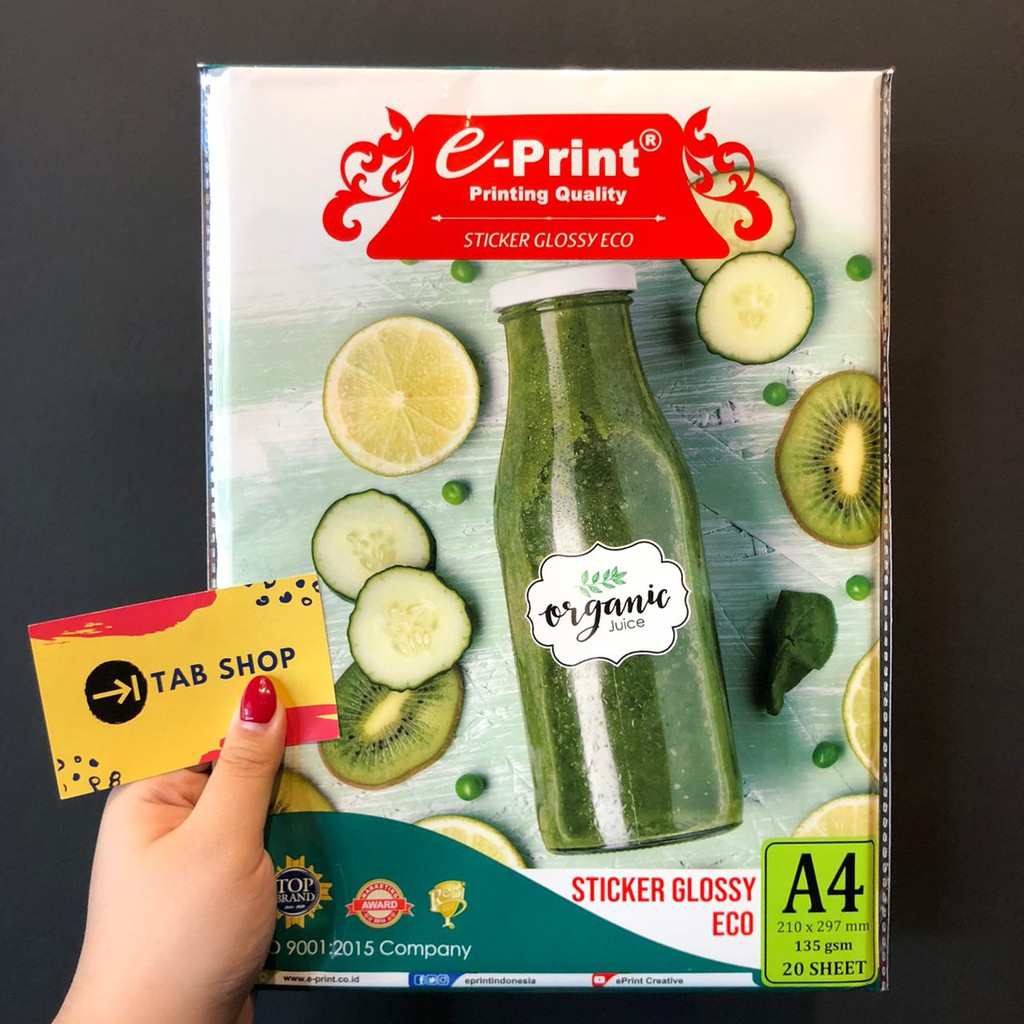 Jual TAB SHOP - EPRINT KERTAS STIKER MENGKILAP EKONOMIS A4 135 GSM - E ...