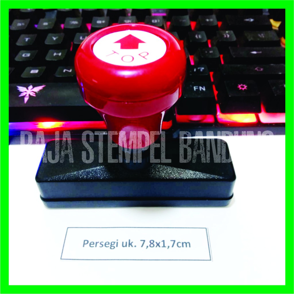 Jual Stempel Flash Persegi Ukuran 7,8x1,7cm nama tandatangan, lunas ...
