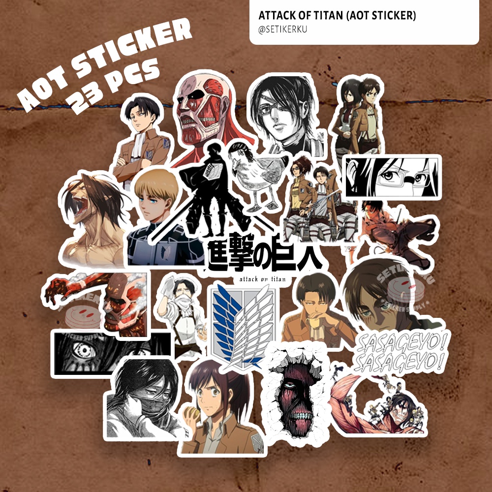 Jual Attack of Titan Sticker Pack A6 (23pcs) | Shopee Indonesia