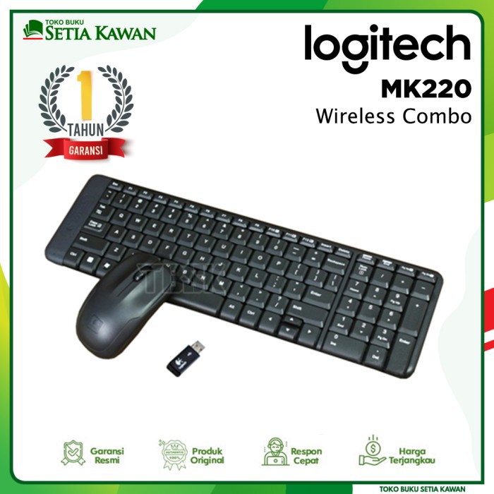Jual Logitech Wireless Combo MK220 (Keyboard+Mouse) | Shopee Indonesia