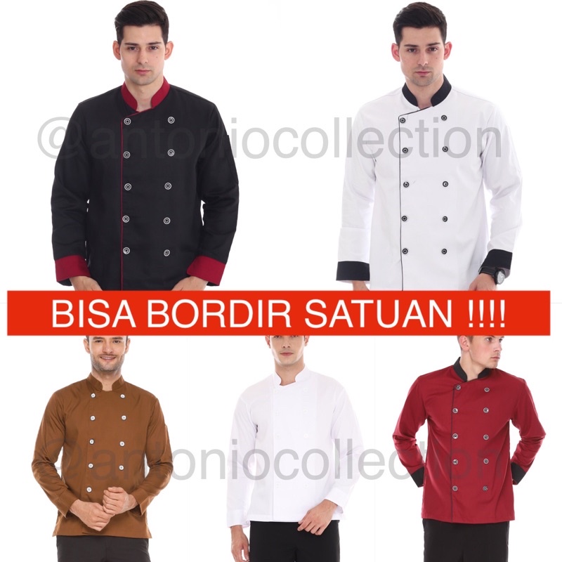 Jual Baju Koki / Chef Jacket UNISEX Lengan Panjang | Shopee Indonesia