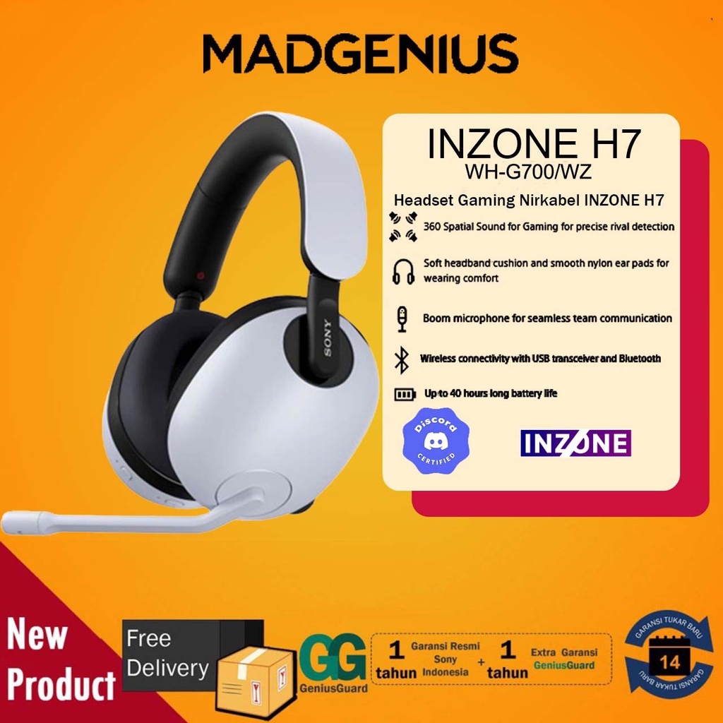 Jual SONY Original Headset Gaming Nirkabel INZONE H7 / Headphone Gaming ...
