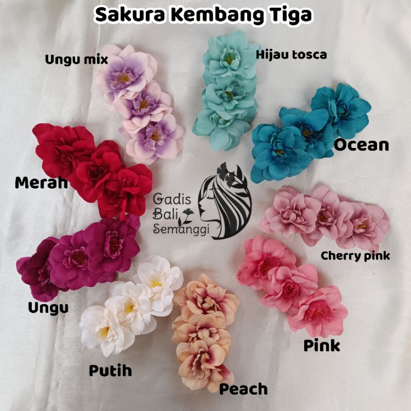 Jual Semanggi Sakura Polos / Semanggi Bunga / Bunga Sakura / Bunga ...