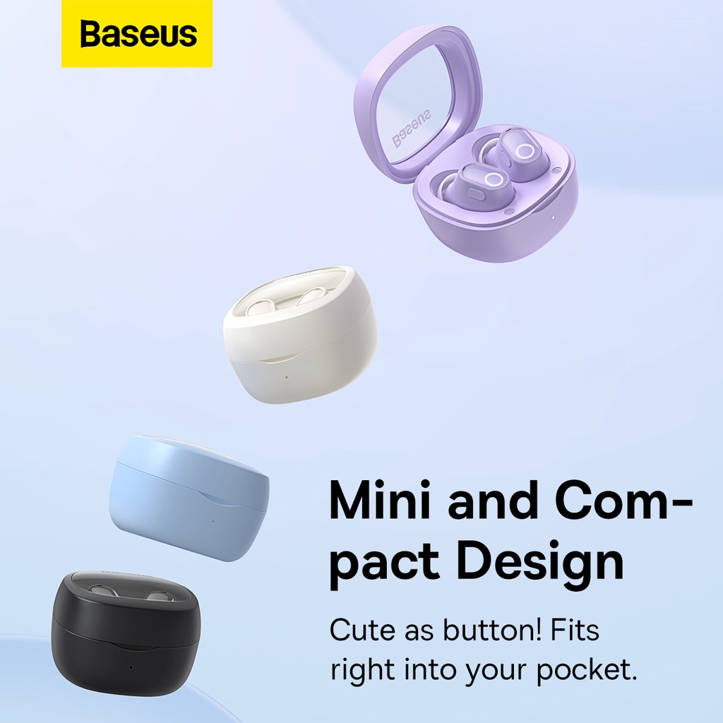 Jual Baseus True Wireless Bluetooth Earphone Mini Earbuds TWS WM02 ...