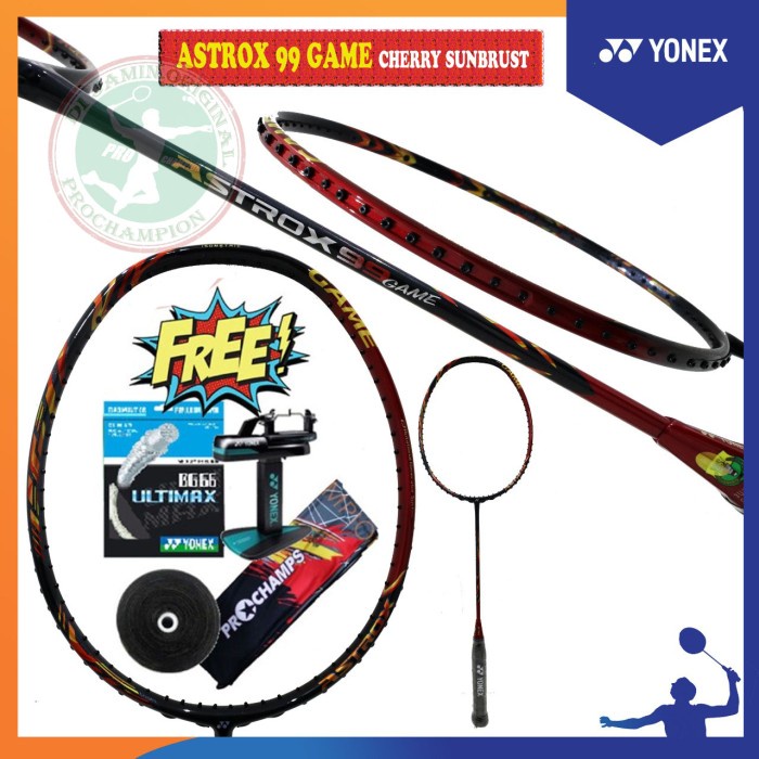 Jual YONEX ASTROX 99 GAME RAKET BADMINTON ORIGINAL - Cherry Sunburst ...