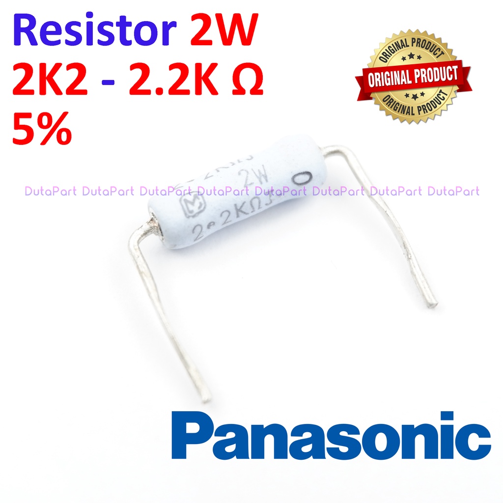 Jual Resistor 2K2 Ohm 2 Watt 5% ORIGINAL PANASONIC 2W 2.2K R HIGH QUALITY | Shopee Indonesia