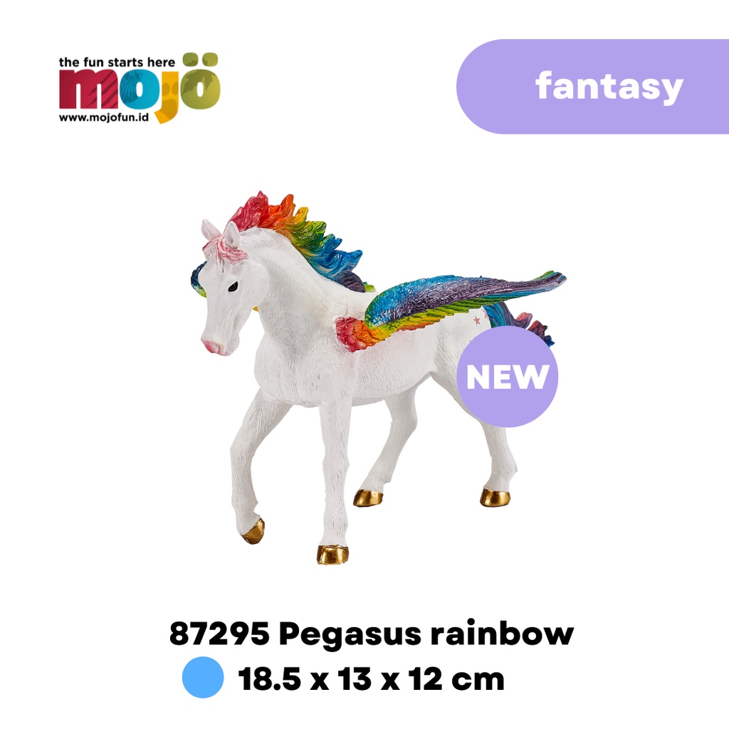 Jual Mojo Fun Pegasus Rainbow 87295 - Fantasy Collection | Shopee Indonesia