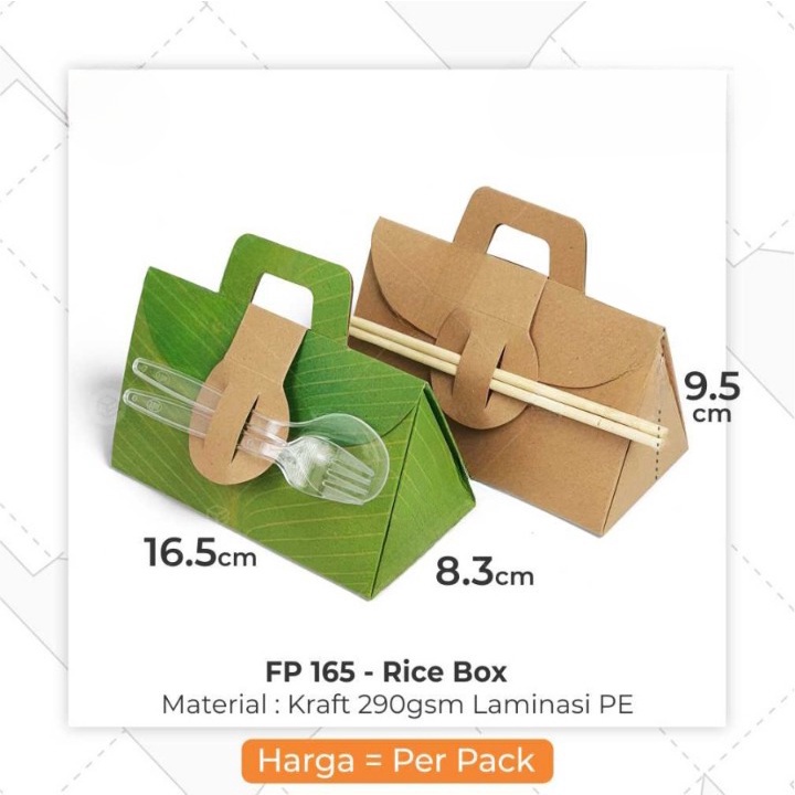 Jual lunch box kertas box take away kotak bungkus nasi kertas kemasan ...