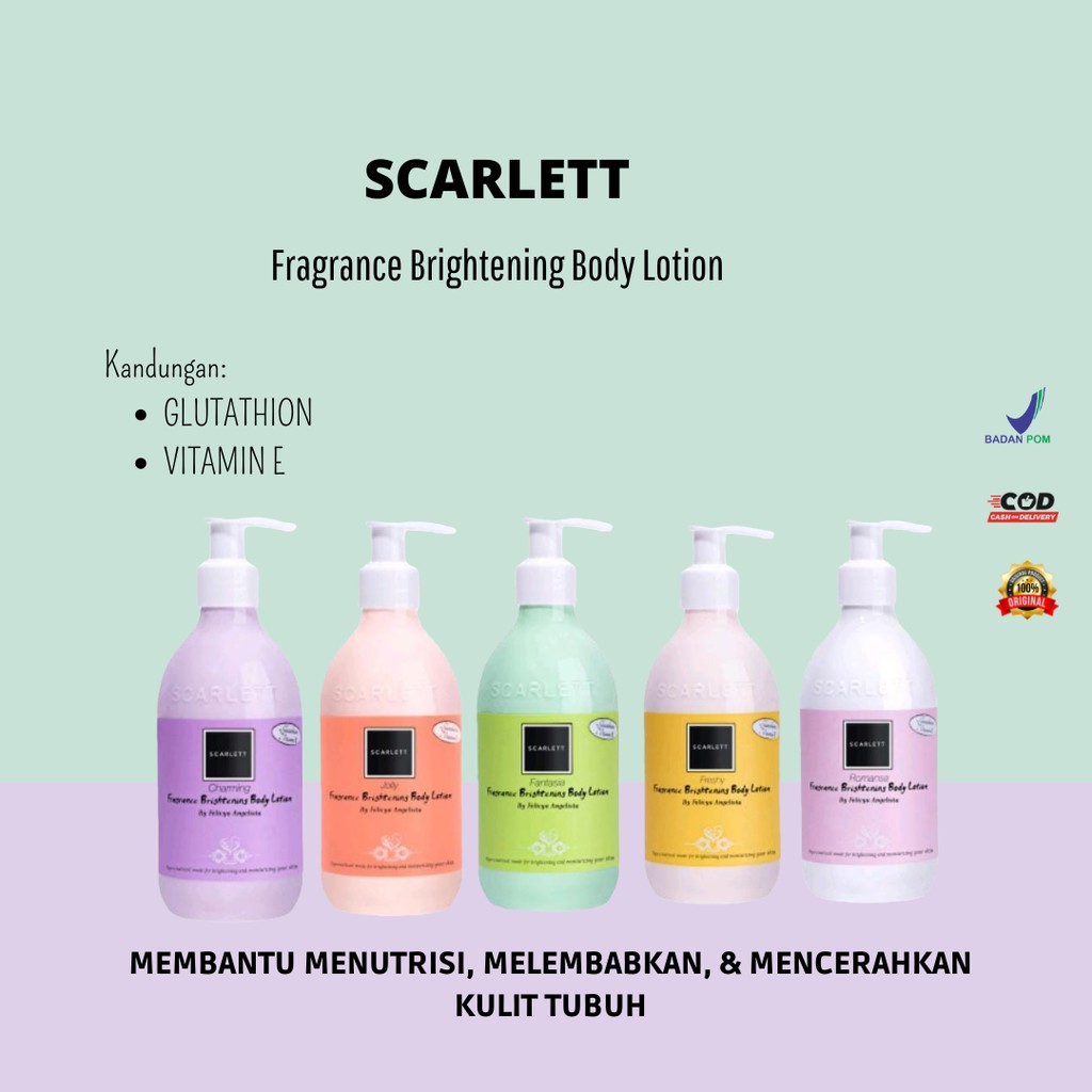 Jual Brightening Body Lotion Scarlet 300 ml – Lotion Pencerah Kulit ...